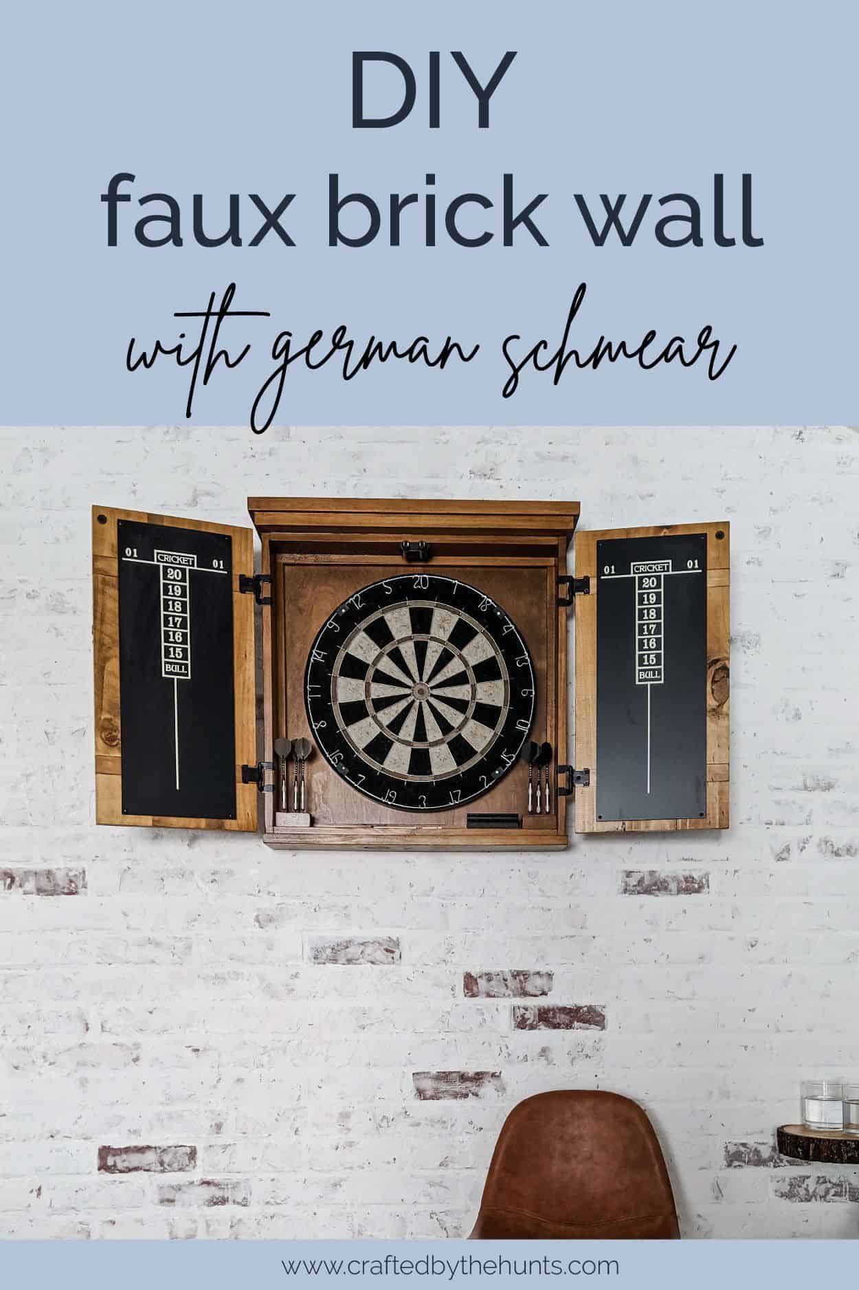 DIY German Smear Faux Brick Wall Tutorial - Pine and Poplar