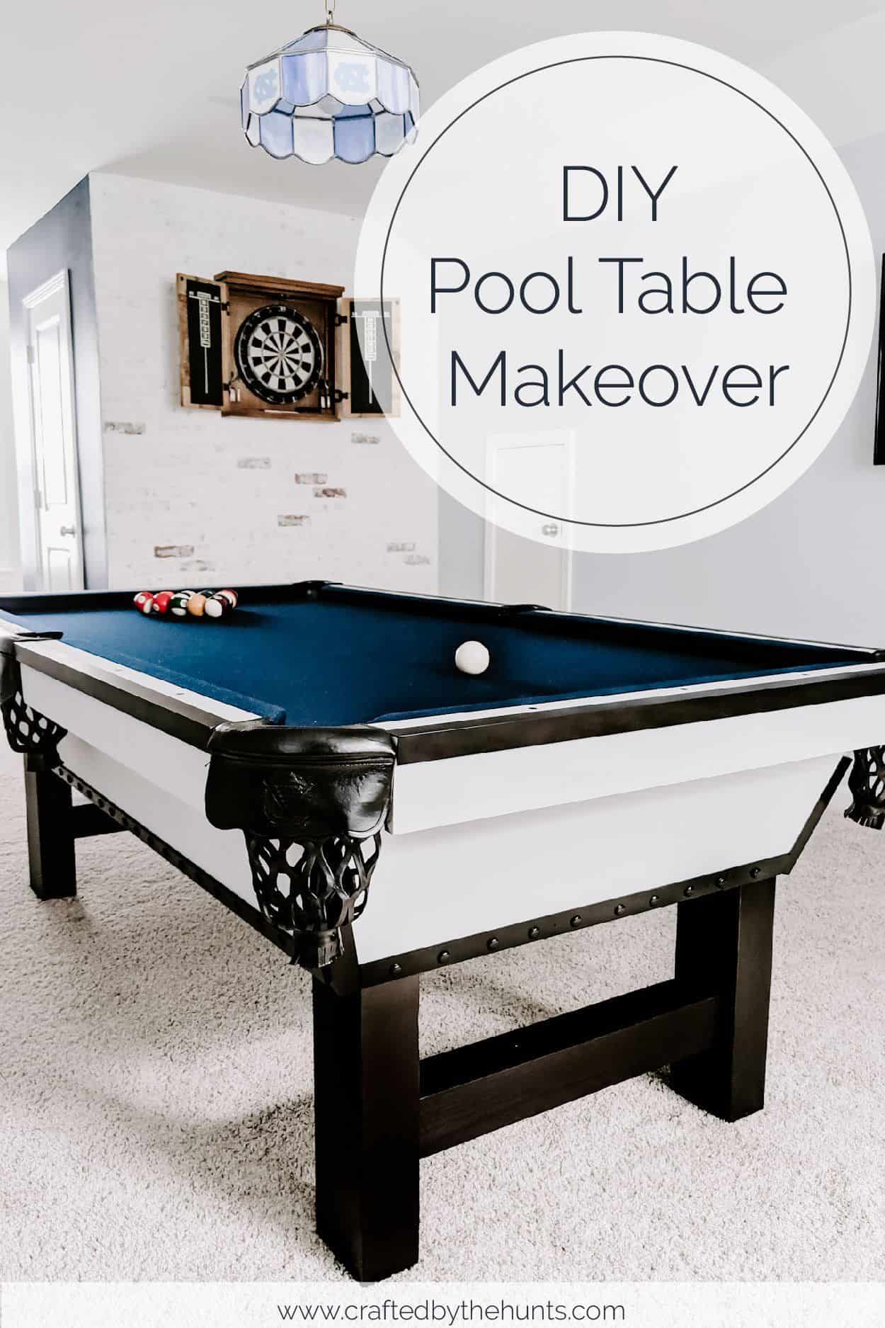 DIY Pool Table Makeover - Crafted by the Hunts DIY and Design