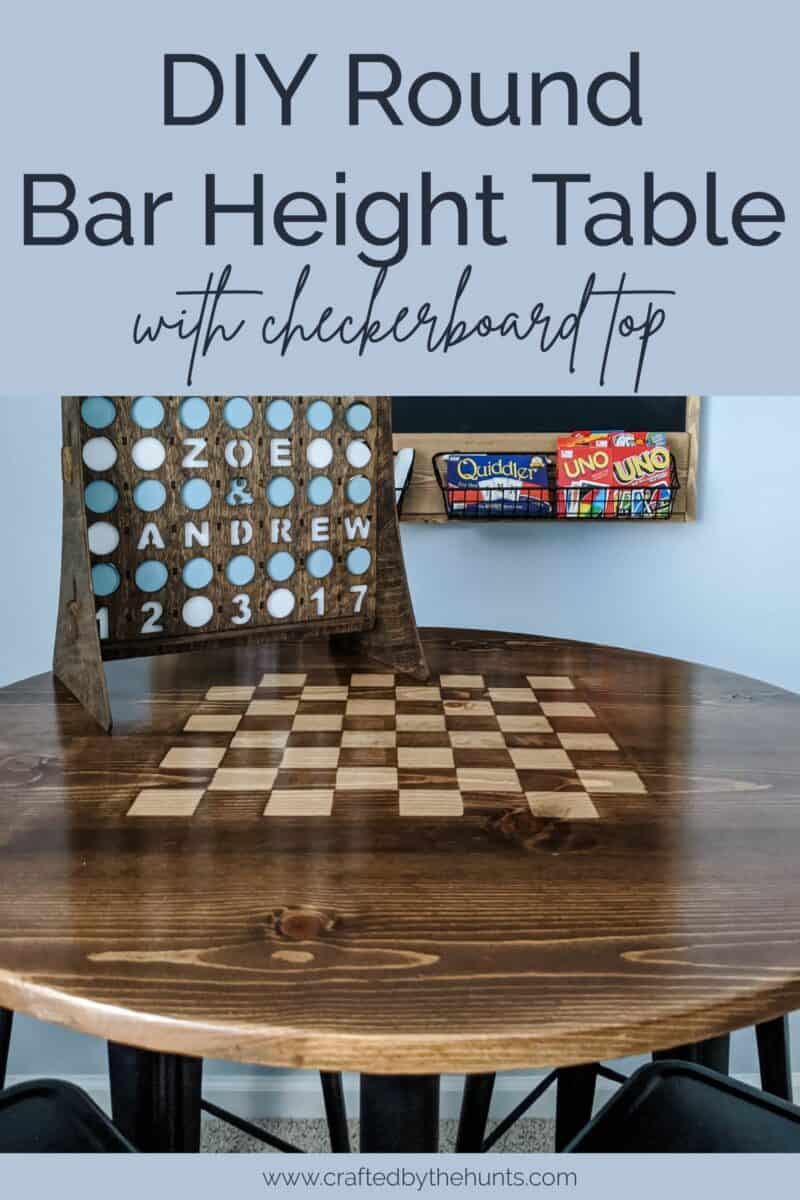 DIY Round High Top Table - Pine and Poplar