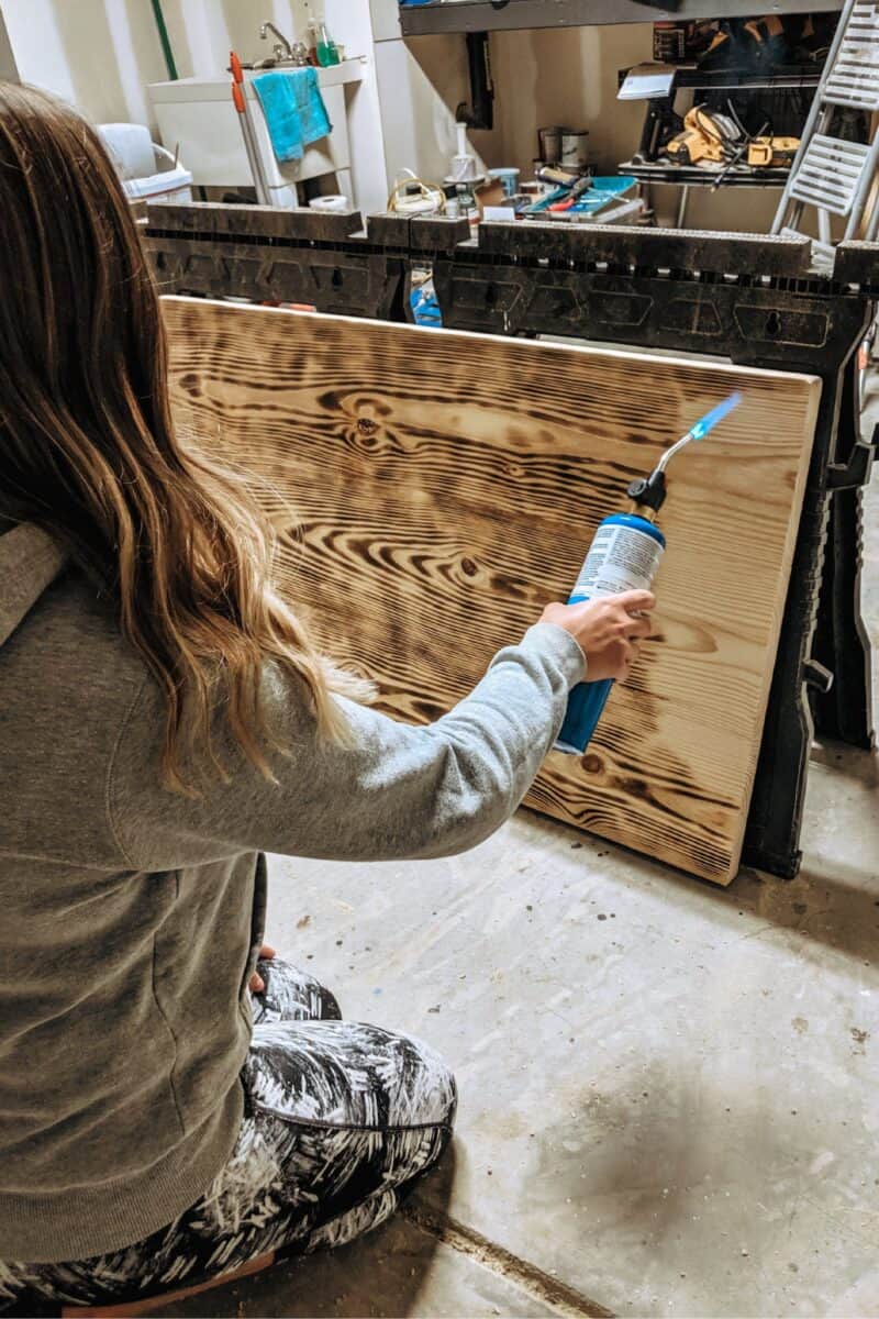 How to Torch Wood | DIY Torched Wood Countertop - Pine and Poplar