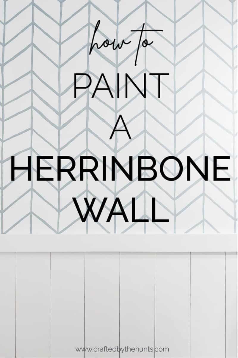 DIY Herringbone Wallpaper | Easy Hand Painted Wallpaper