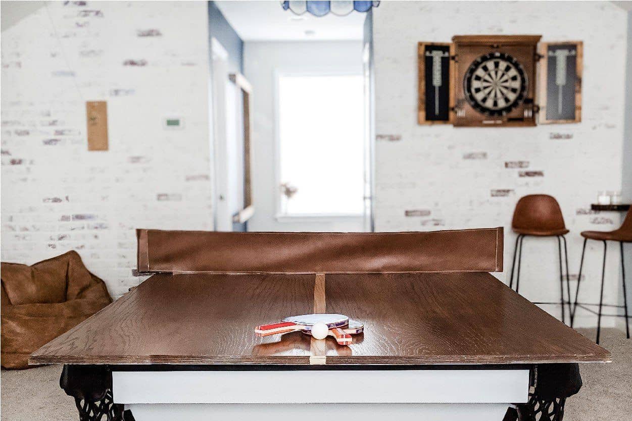 The Easiest Leather Ping Pong Net Tutorial - Pine and Poplar