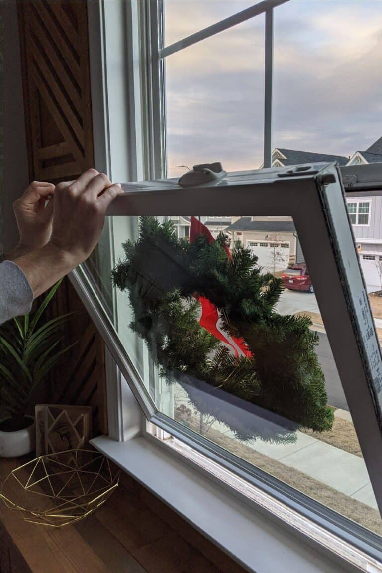 The Easiest Way to Hang Wreaths on Exterior Windows - Pine and Poplar