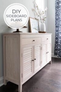 DIY Shutter Sideboard with Cerused Finish