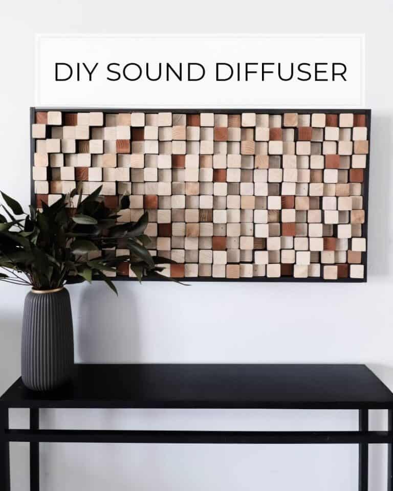 DIY Sound Diffuser Wall Art