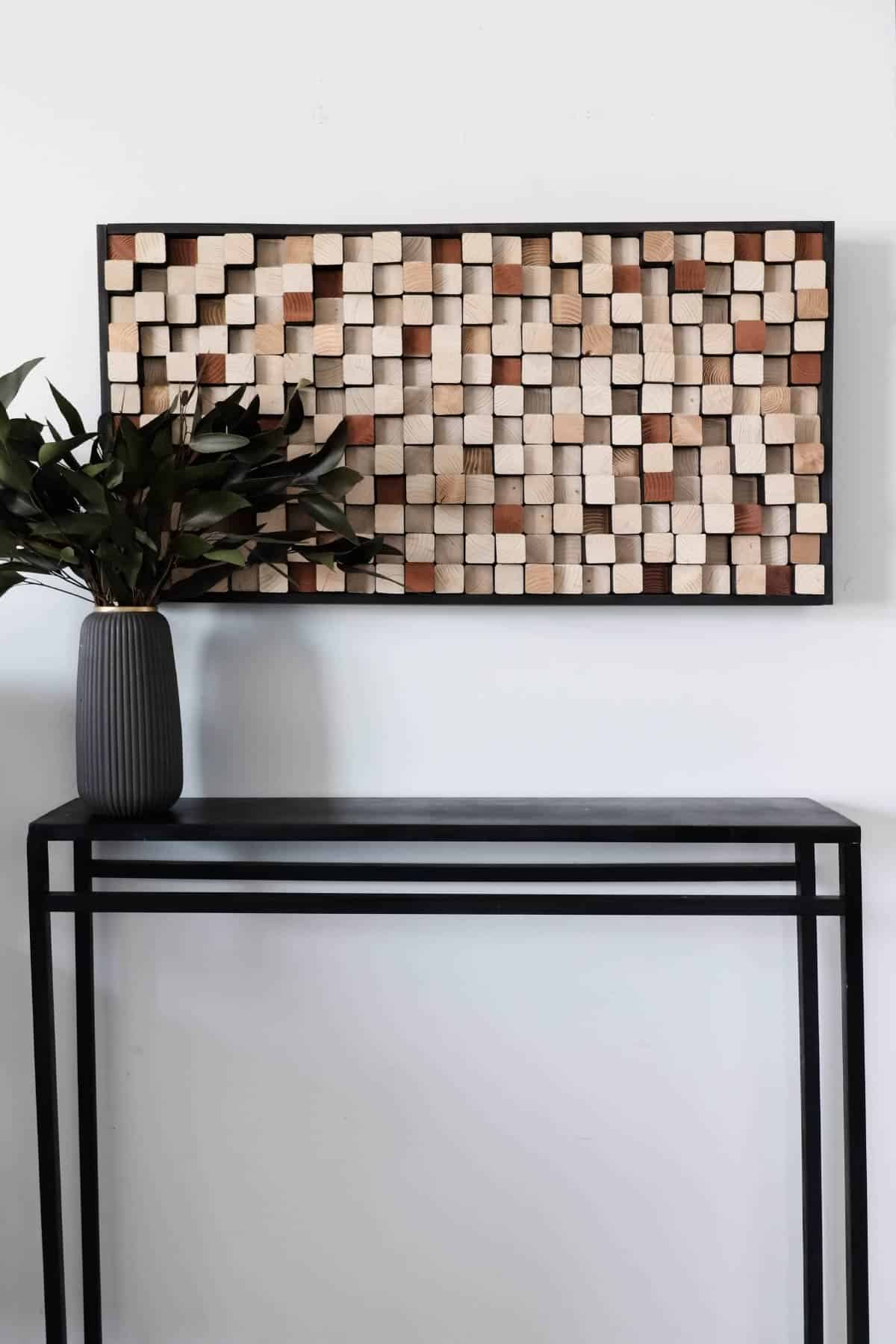 DIY Sound Diffuser Wall Art