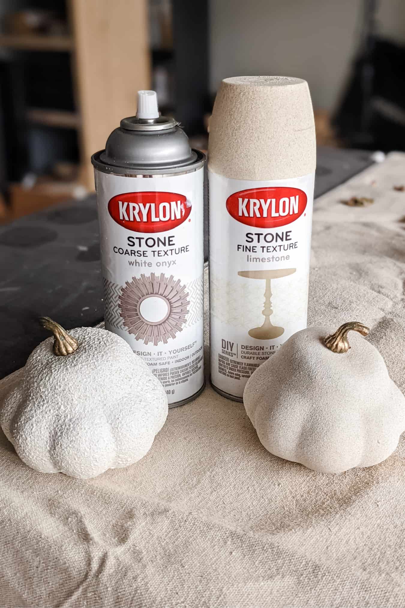 Spray Painted Pumpkins for Thanksgiving Table Decor