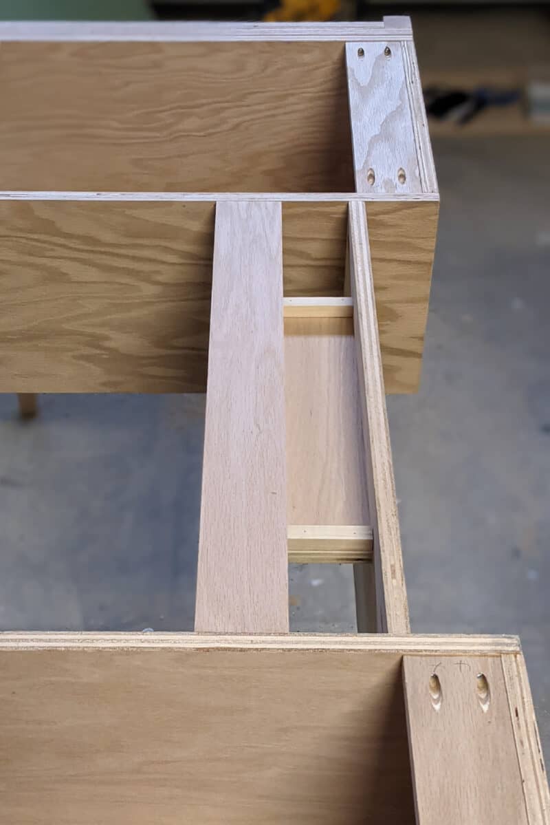 DIY Plywood Desk with Drawers