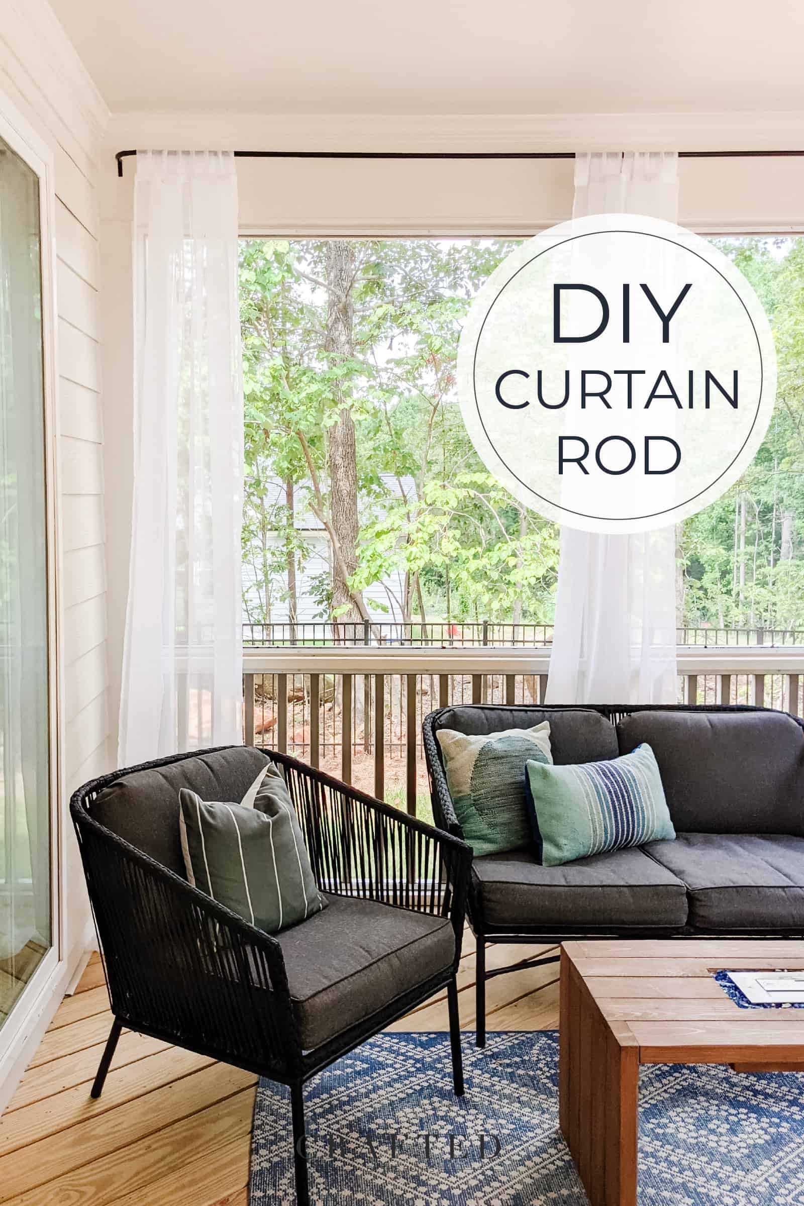 The Easiest DIY Curtain Rods (French Return Style!) - Pine and Poplar