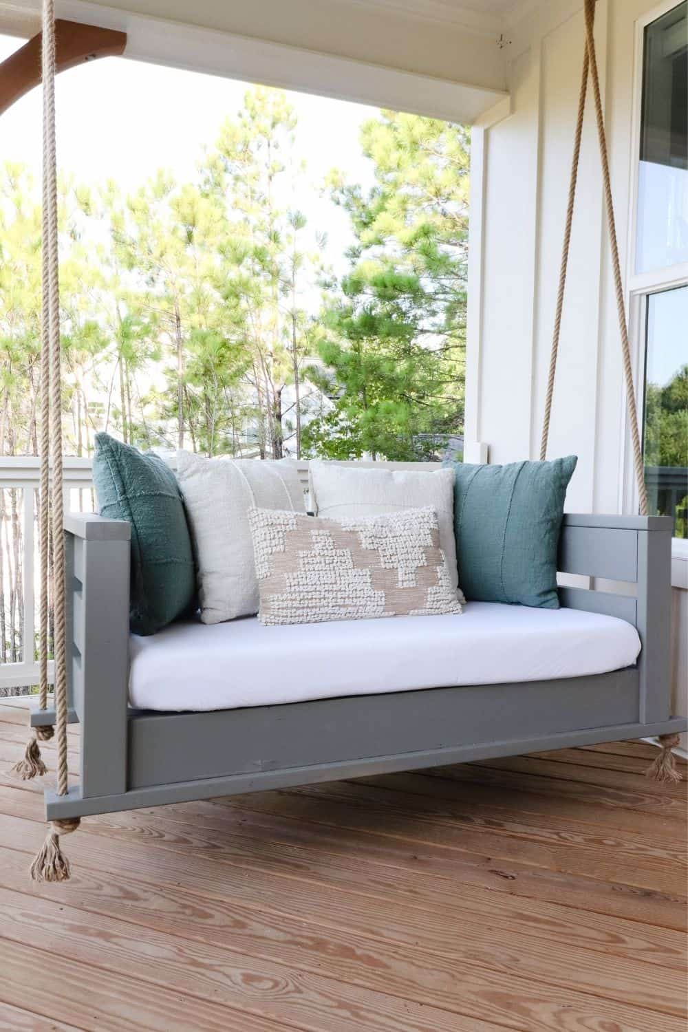 How to Make an Easy DIY Porch Swing Bed - Pine and Poplar
