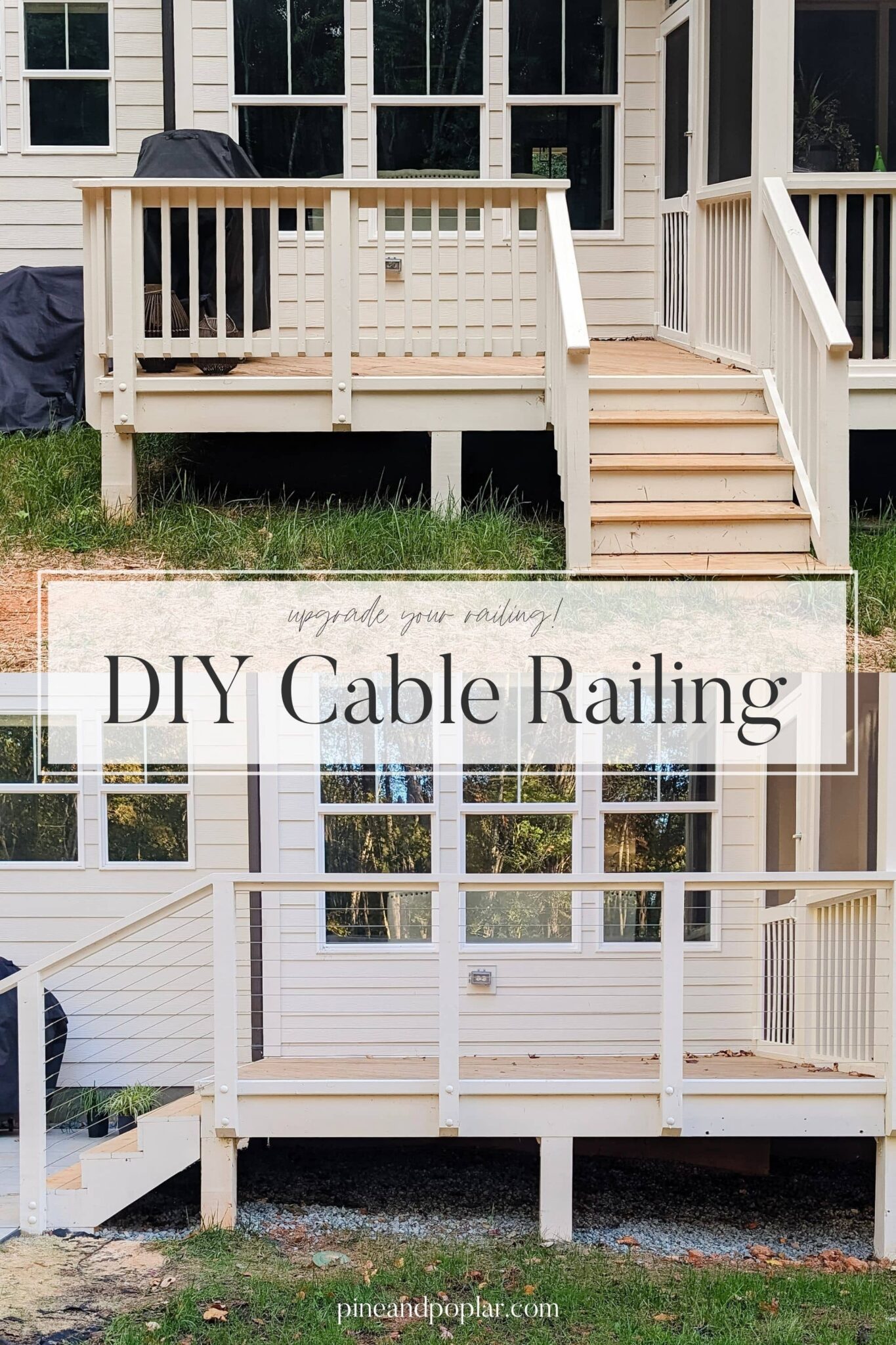 DIY Cable Railing - an easy deck upgrade!