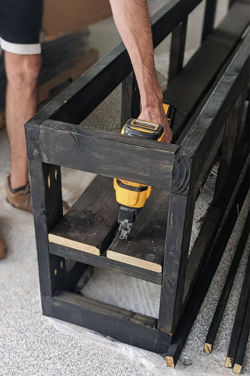 DIY Wood Slat Privacy Screen with Planters!
