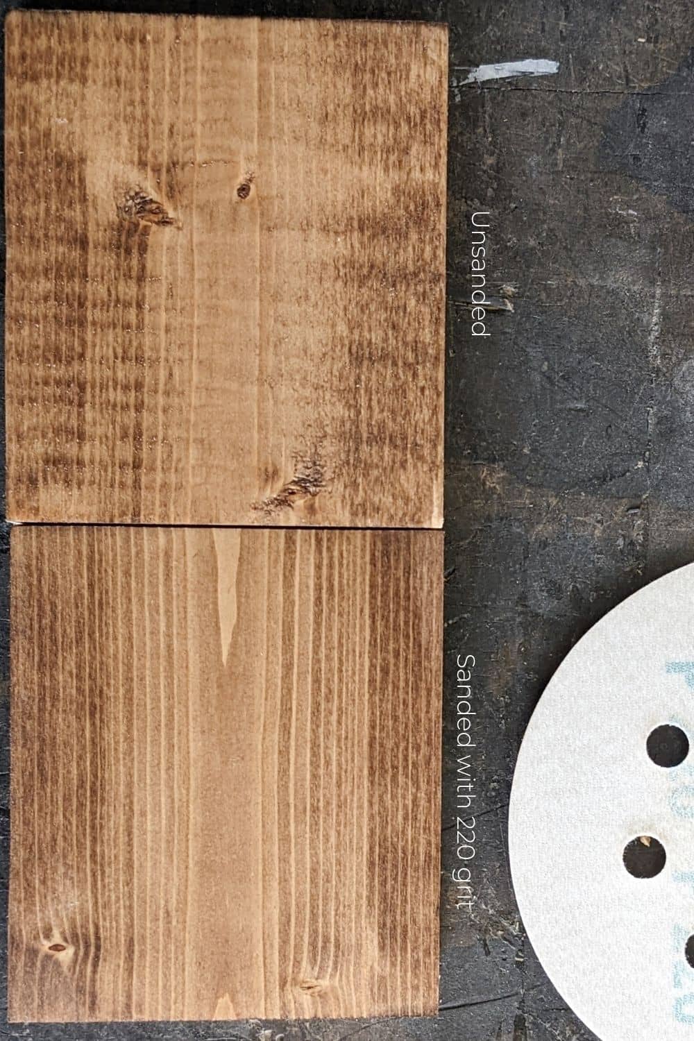 How Sanding Affects Stain Color - Pine and Poplar