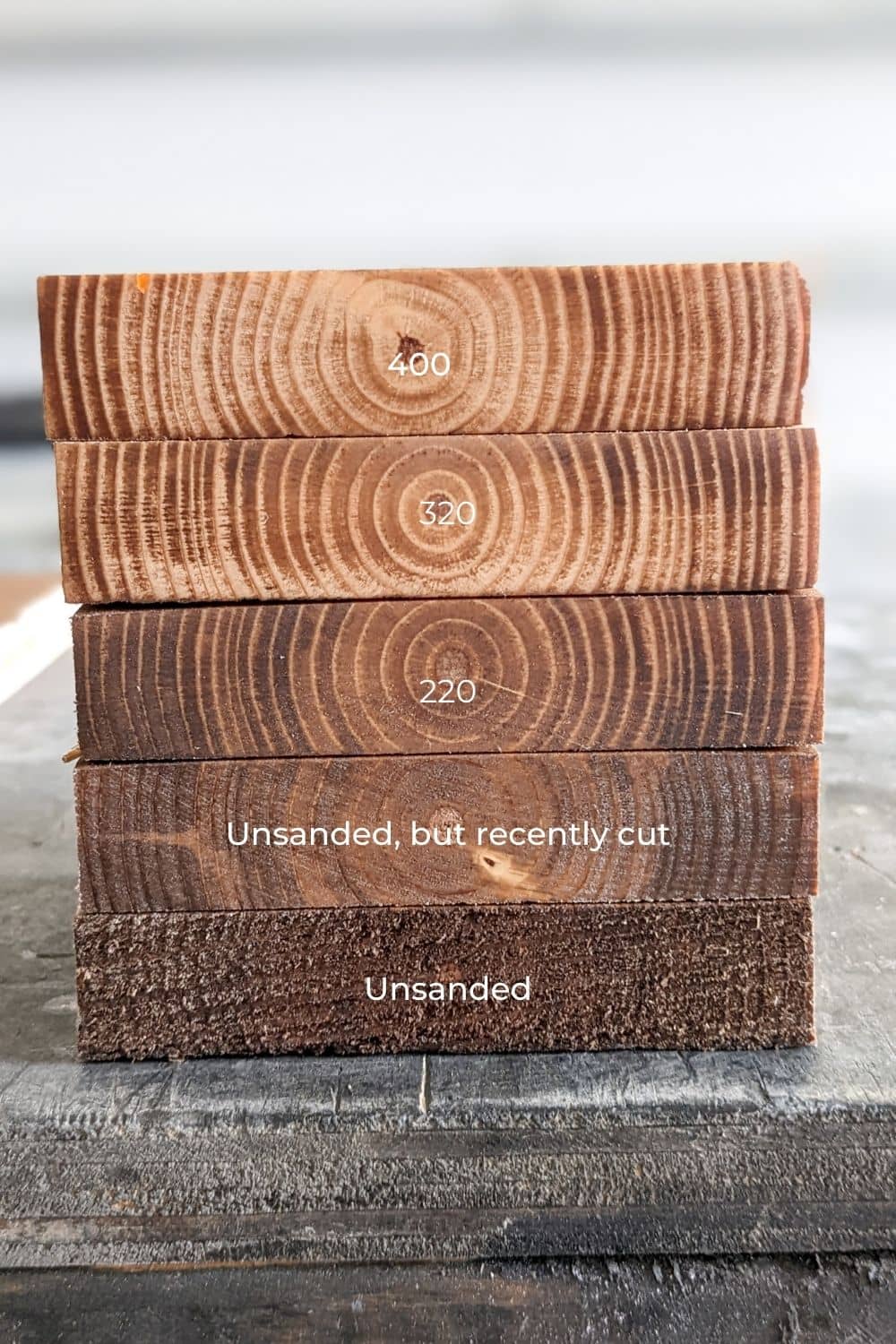 How Sanding Affects Stain Color - Pine and Poplar