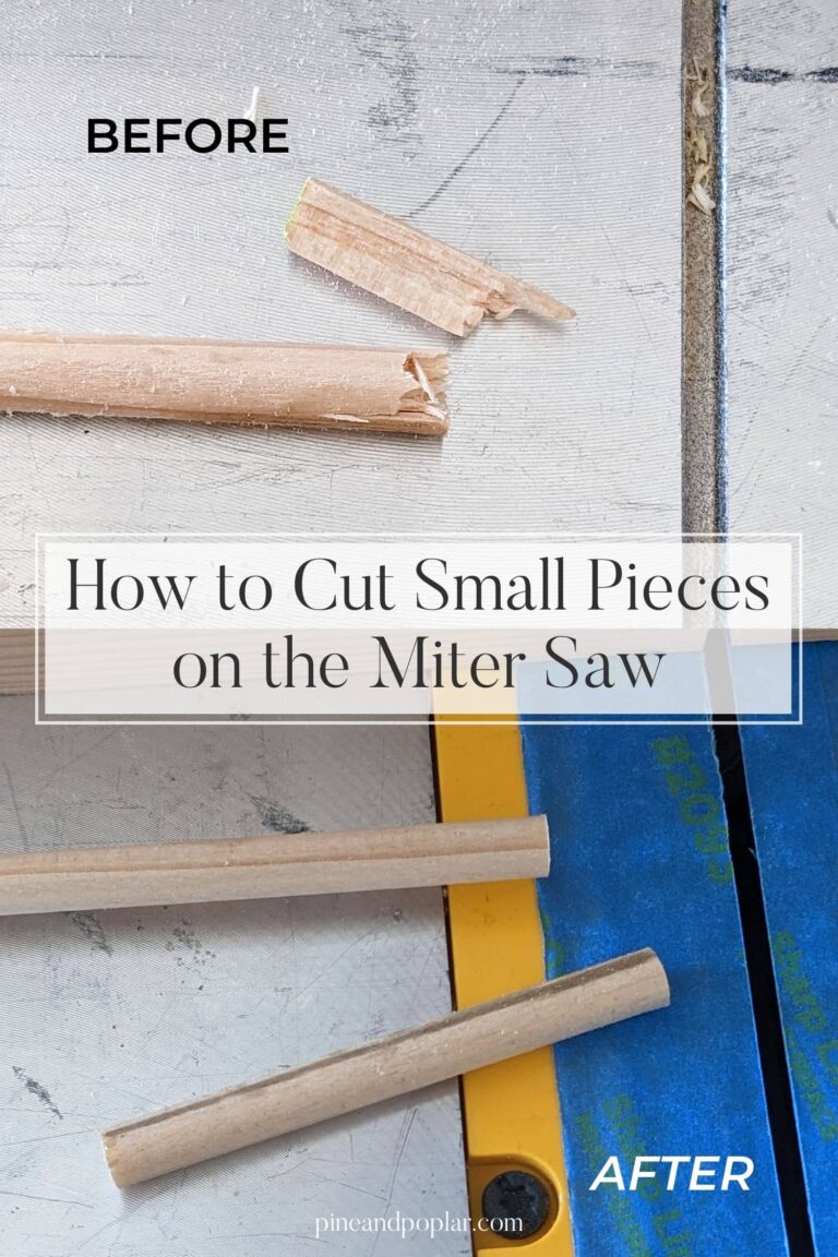 How to Cut Small Pieces of Wood on a Miter Saw - Pine and Poplar