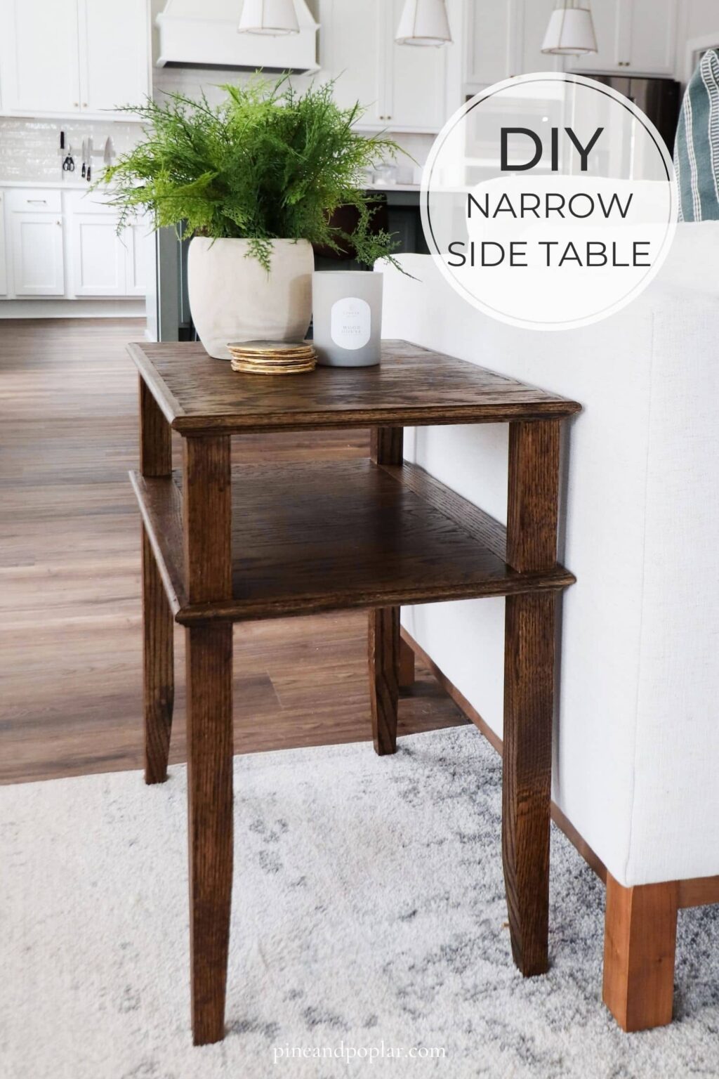DIY Narrow Side Table Plans - Pine and Poplar