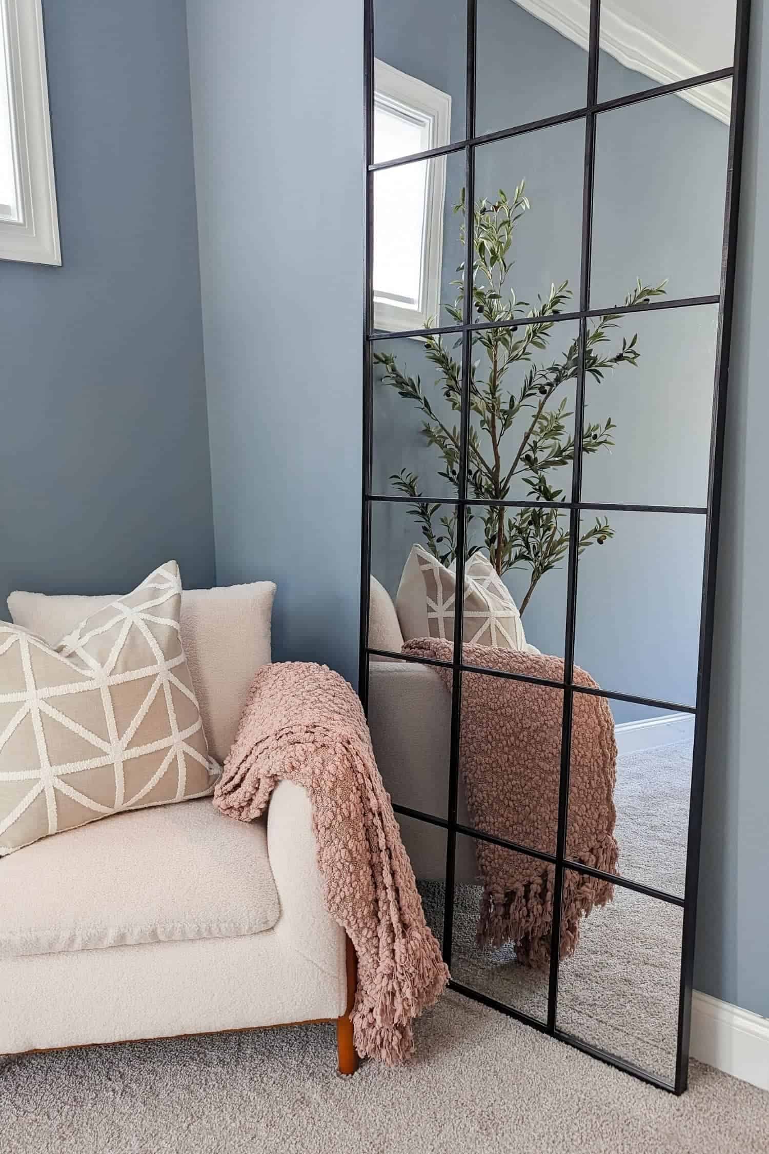 DIY Large Grid Mirror - Pine and Poplar