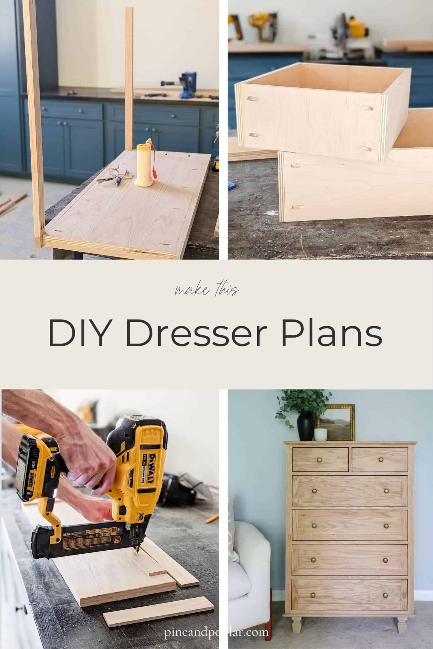 DIY Tall Boy Dresser Plans - Pottery Barn Inspired!