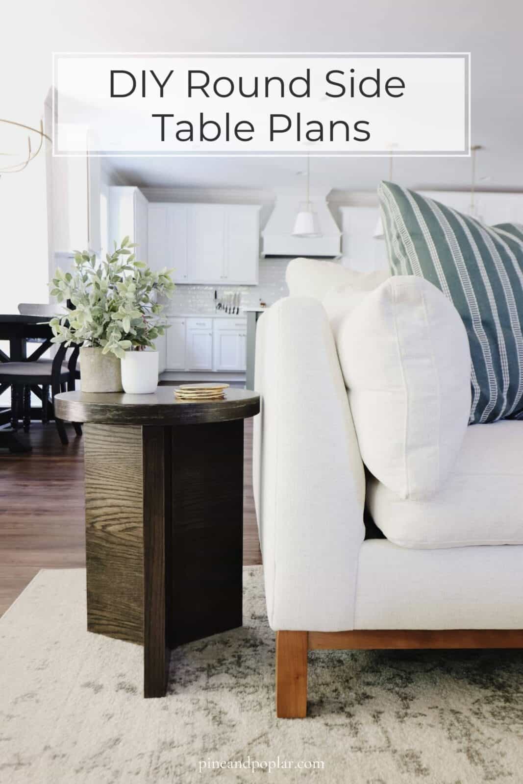DIY Round Side Table Plans - Pine and Poplar