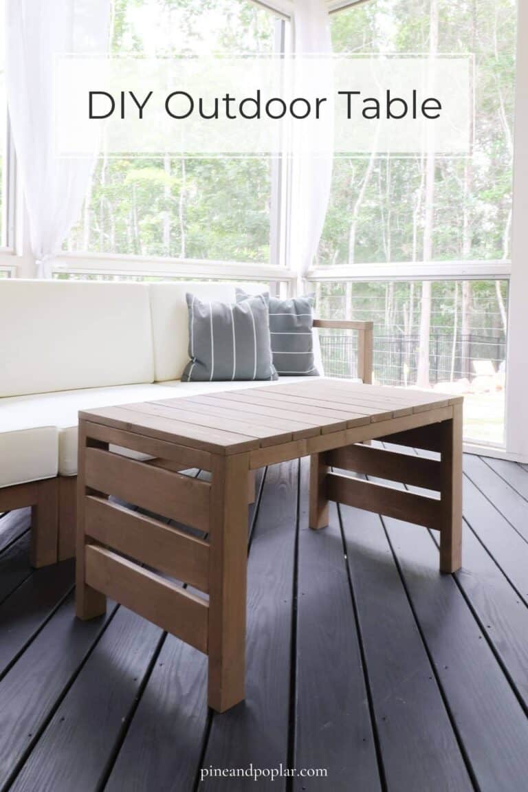 Build This DIY Outdoor Coffee Table for $35 - Pine and Poplar