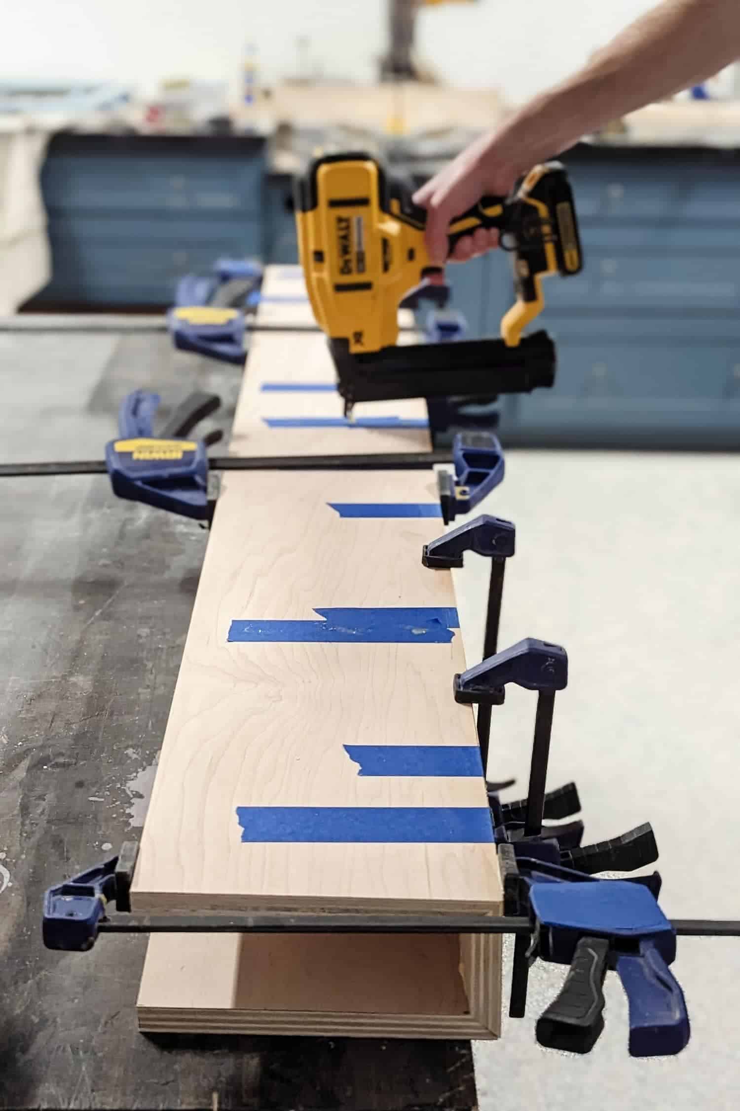 DIY Floating Shelf Over Washer Dryer Tutorial - Pine and Poplar