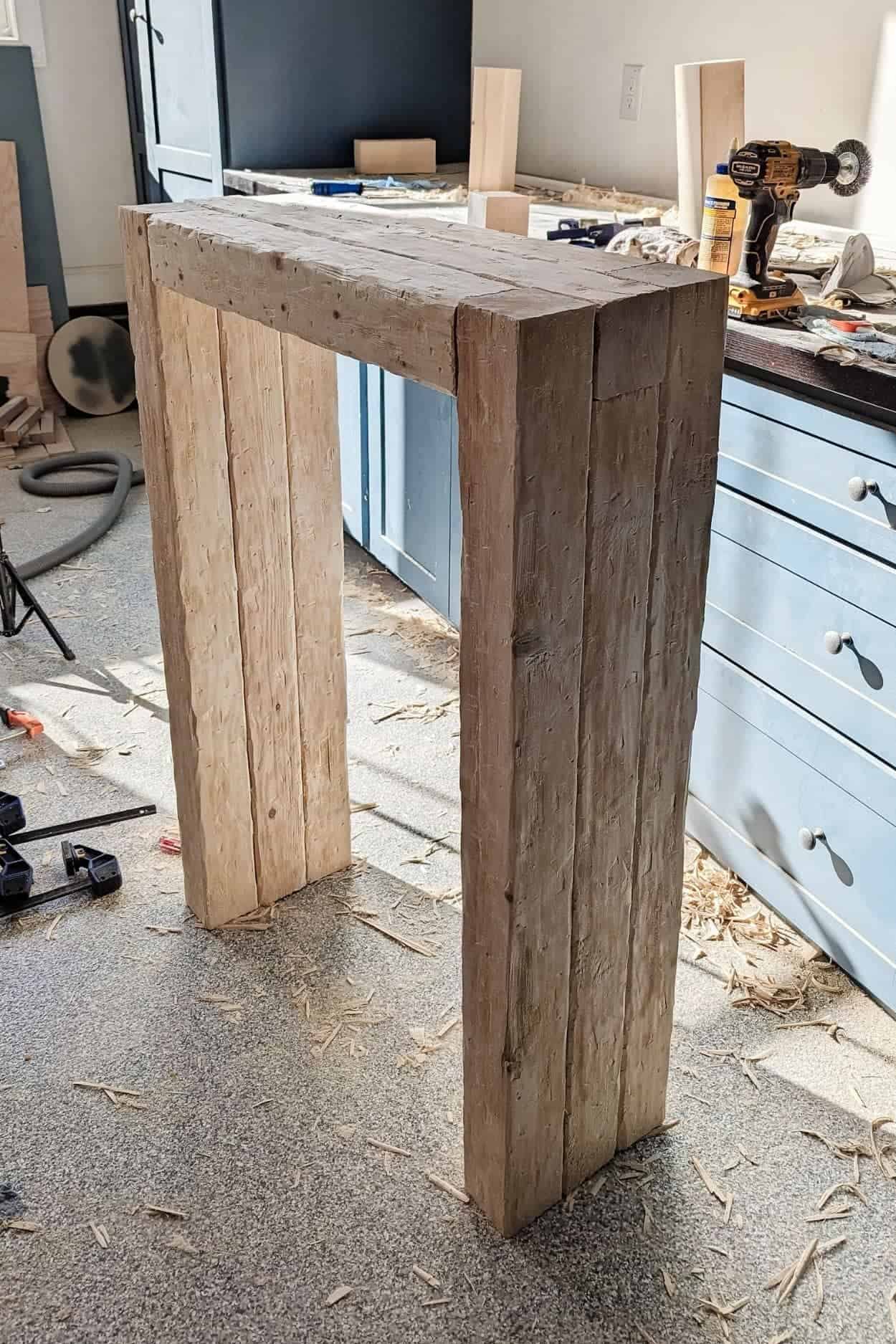 DIY Narrow Console Table - Doubles as a Walking Pad Desk! - Pine and Poplar