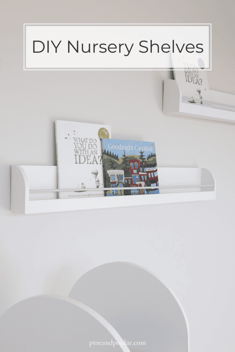 DIY Nursery Bookshelf - Pine and Poplar