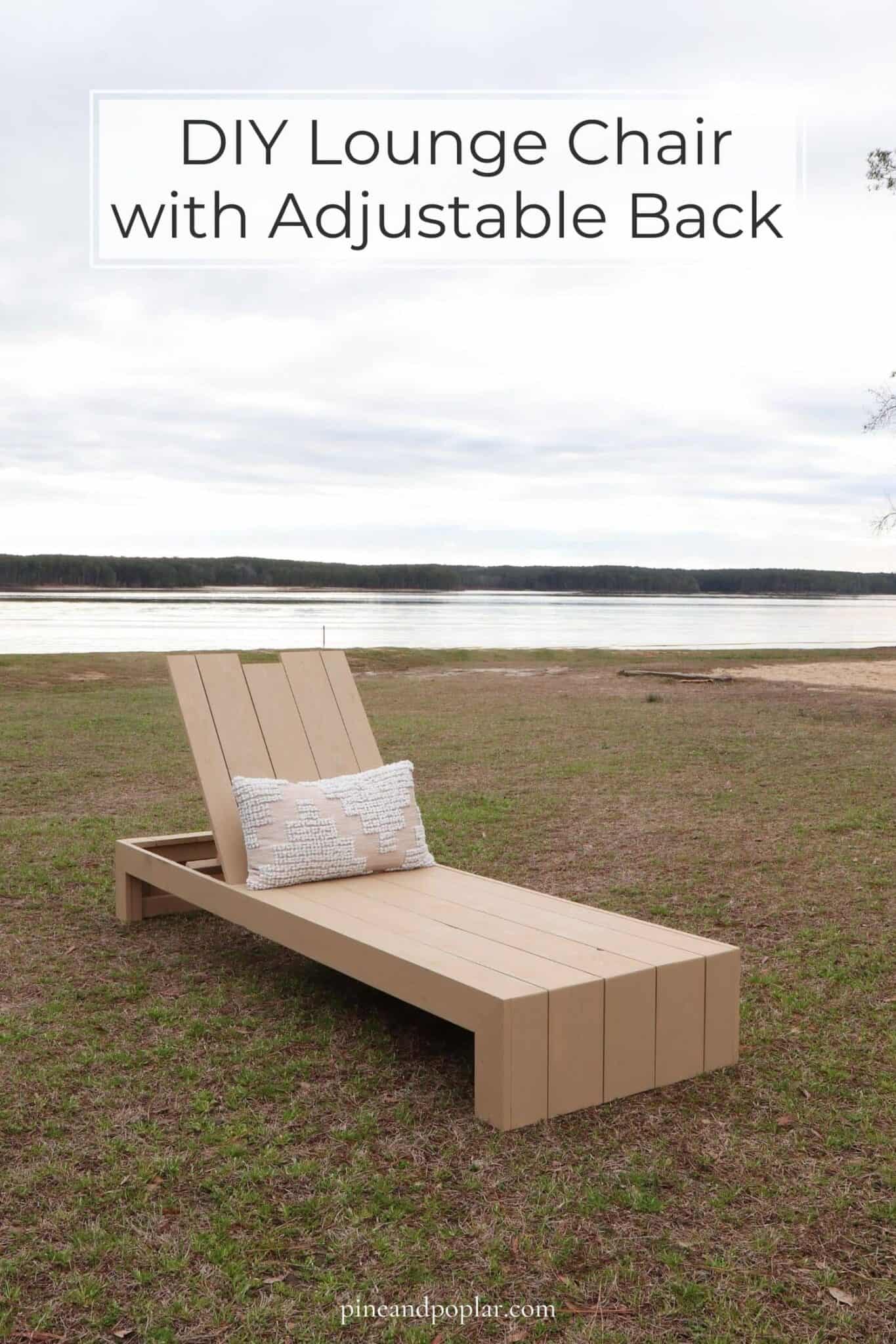 DIY Lounge Chair with Adjustable Back - Pine and Poplar