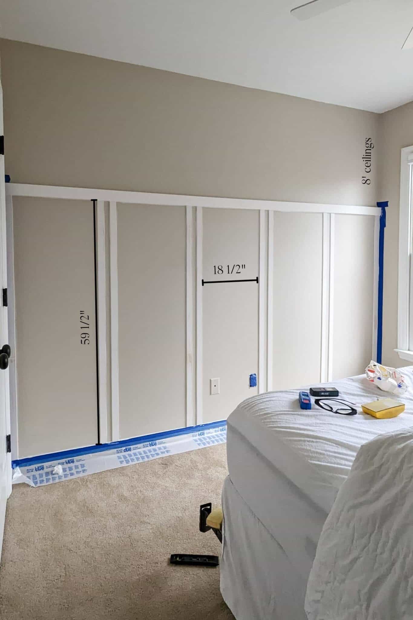 Easy DIY Board and Batten Wall (Without Removing Baseboards) - Pine and ...