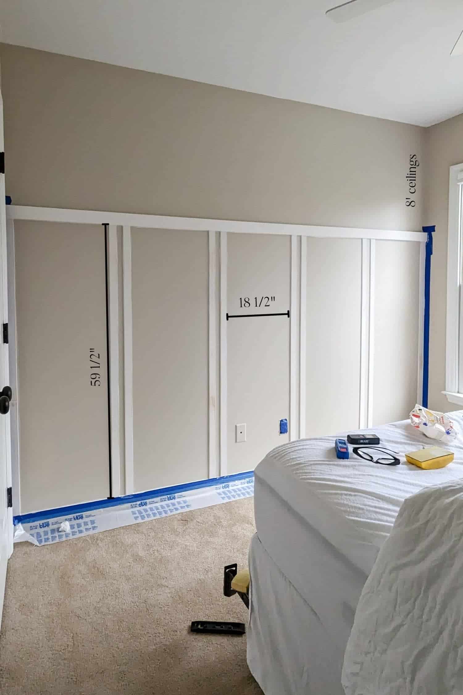 Easy DIY Board and Batten Wall (Without Removing Baseboards) - Pine and ...