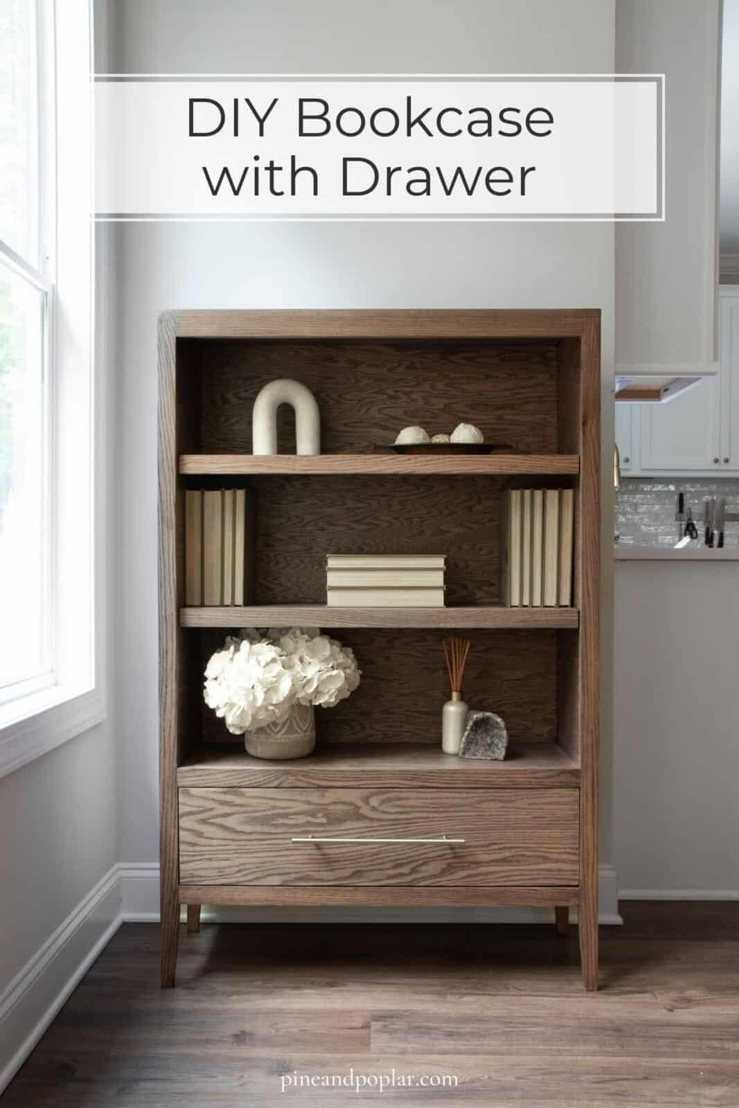 DIY Bookcase with Drawer - Pine and Poplar