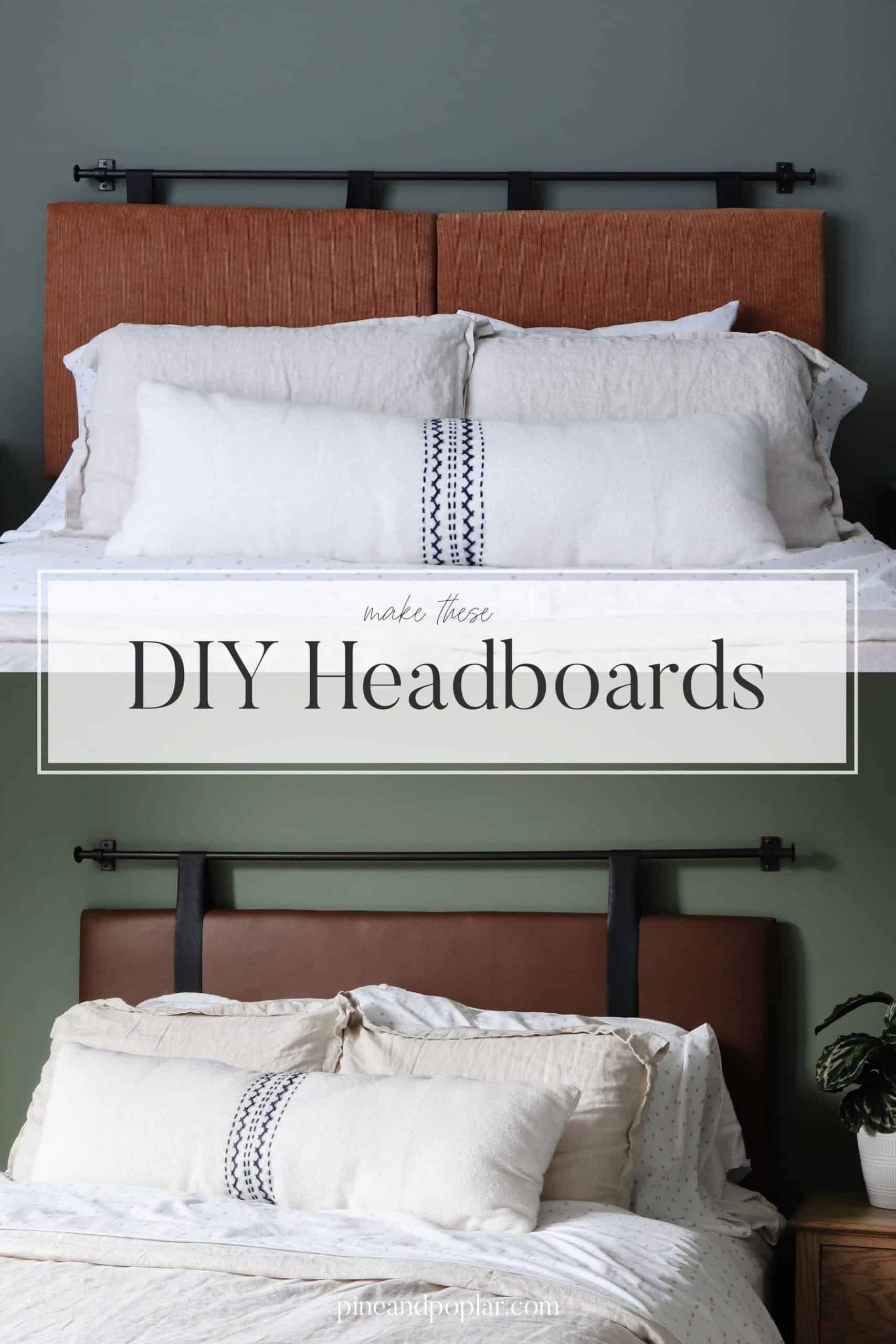 DIY Wall-Mounted Headboard - No Sewing Required! - Pine and Poplar