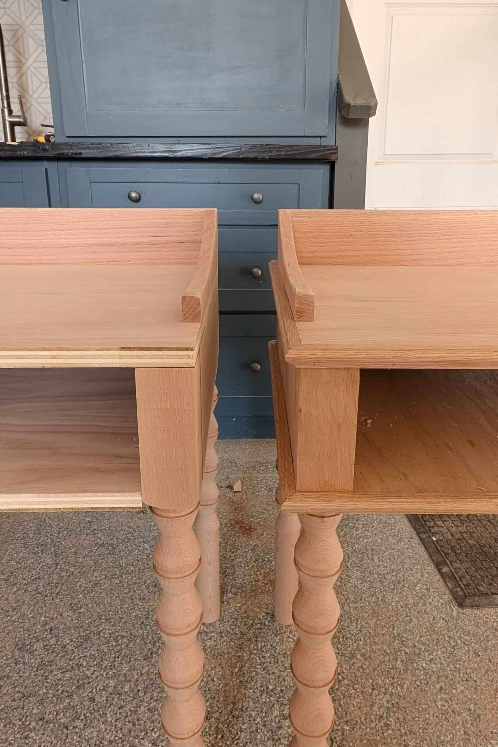 DIY Nightstand with Custom Legs - Pine and Poplar