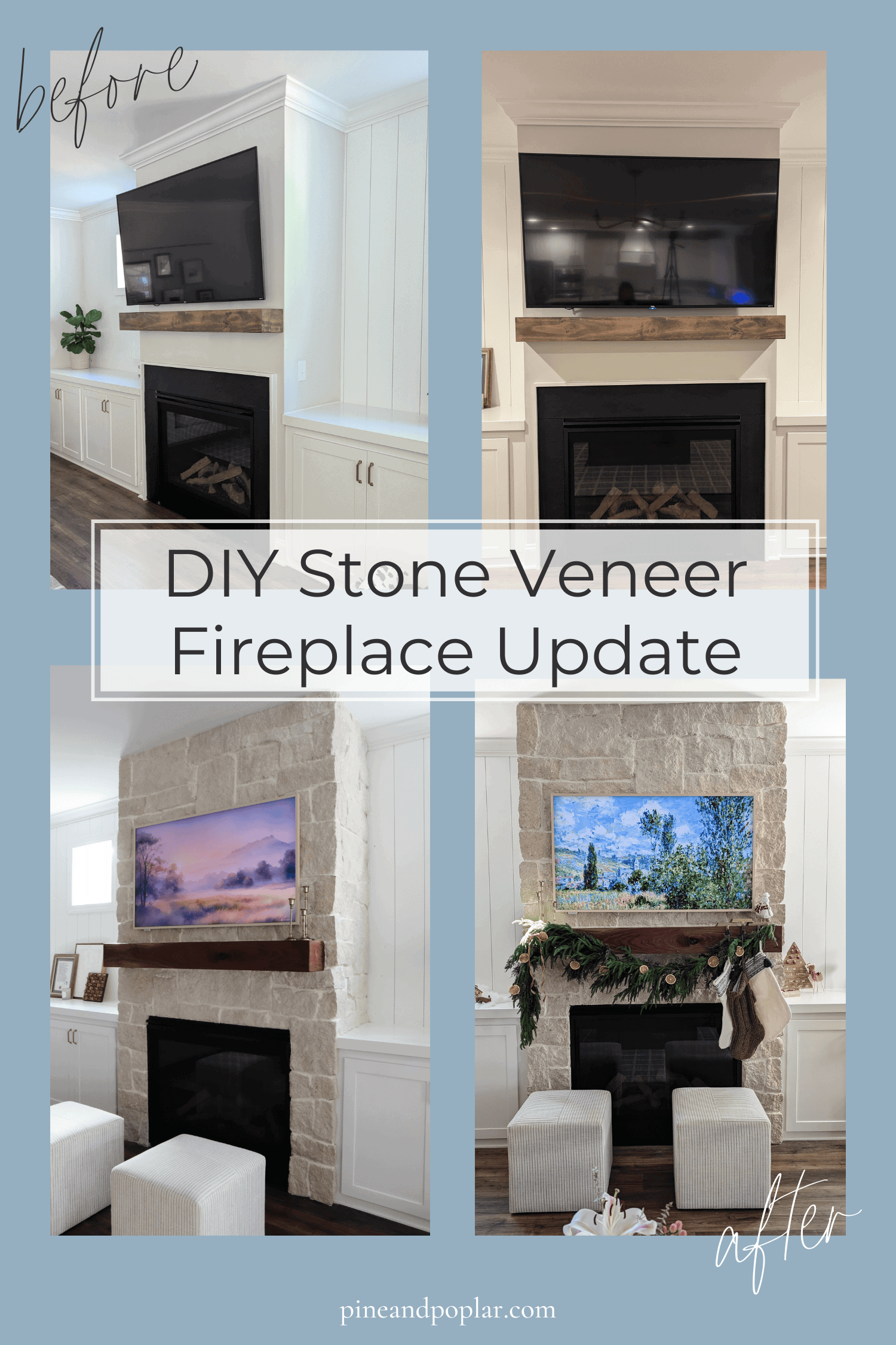 How to Install Stone Veneer to a Fireplace - Pine and Poplar