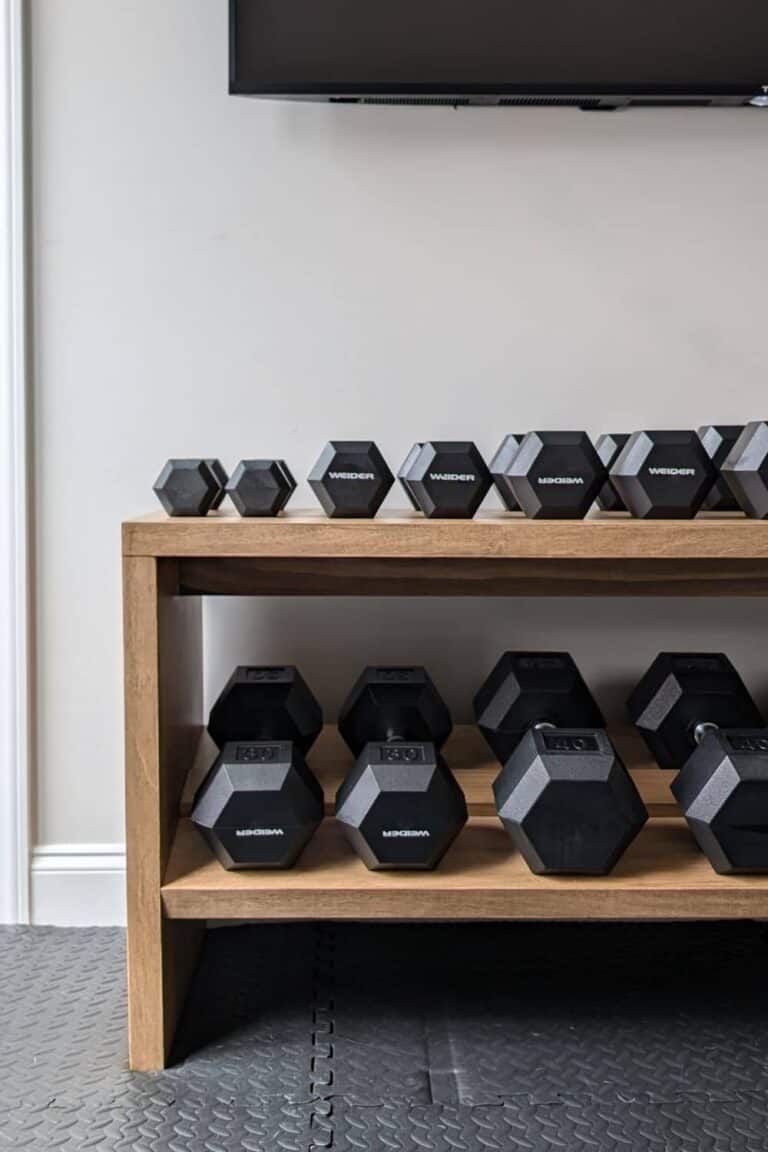 DIY Dumbbell Rack - Wooden Design! - Pine and Poplar