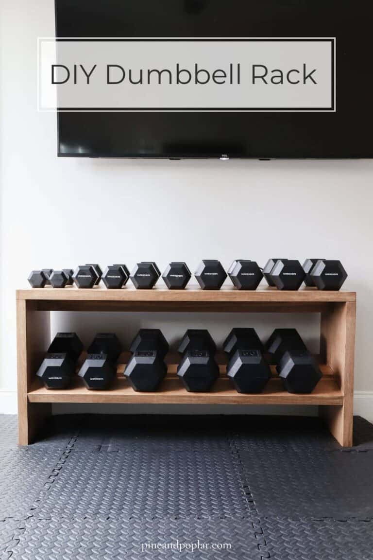 DIY Dumbbell Rack - Wooden Design! - Pine and Poplar