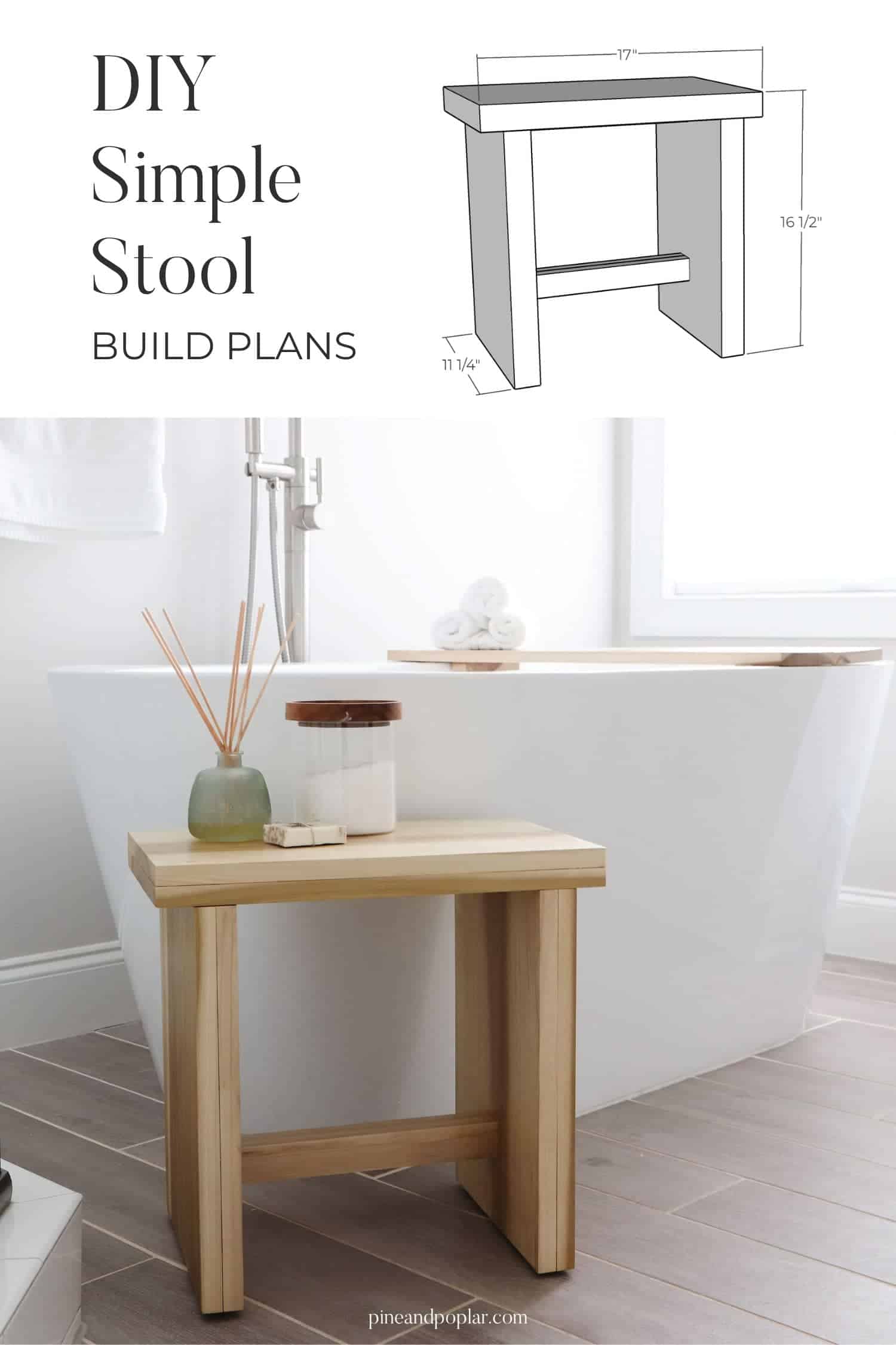 DIY Stool - Beginner-Friendly! - Pine and Poplar