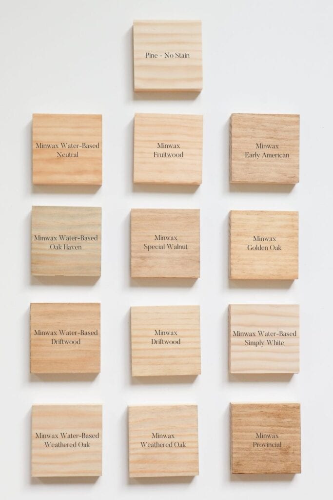 Light to Medium Wood Stains - TESTED - Pine and Poplar